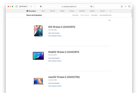 Apple開発者向けにmacOS SequoiaやiOS iPadOS などのBeta を公開