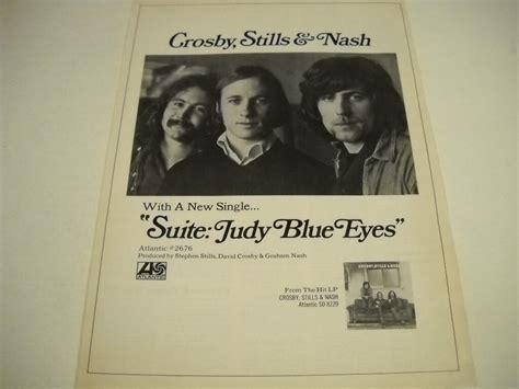 Crosby Stills And Nash New Single Is Suite Judy Blue Eyes 1969 Promo