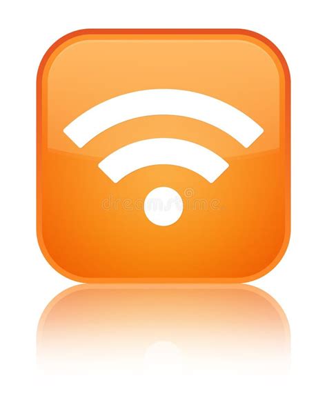 Wifi Icon Special Orange Square Button Editorial Photography Illustration Of Square Network