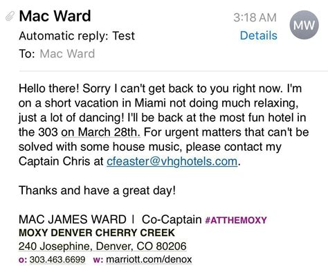 Automatic Reply Example For Holiday At Eugene Mash Blog