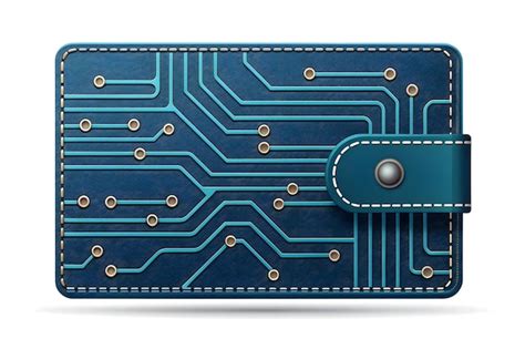 Flat Digital Wallet And Circuit Pathways Concept Abstract Vector Illustration Of Aidriven