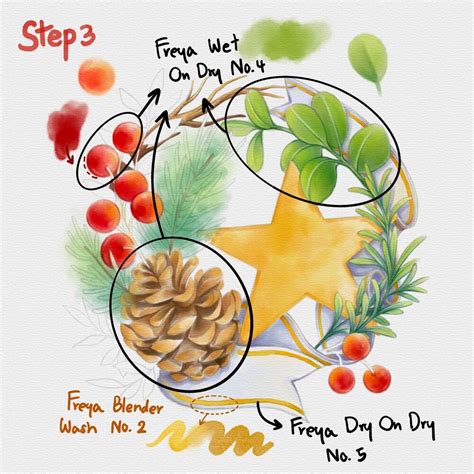 Star Wreath Watercolor Procreate Tutorial Free Brushes