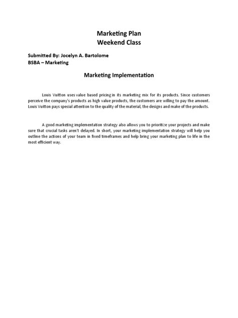 Marketing Implementation Pdf