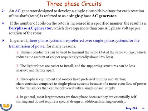 three phase ac system ppt wiring work
