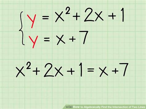 Ways To Algebraically Find The Intersection Of Two Lines