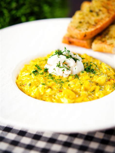 Tinned Crab Risotto With Saffron Krumpli
