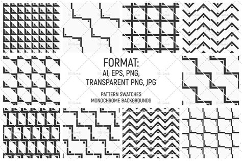 10 Seamless Vector Geometrical Patterns Llllline