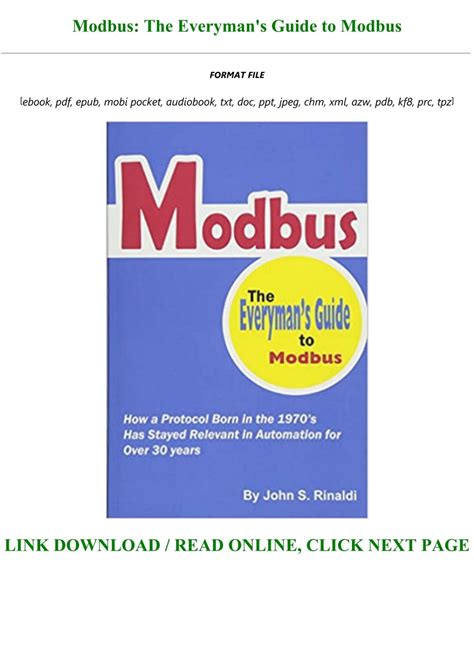 [pdf] [download] Modbus The Everymans Guide To Modbus [full]