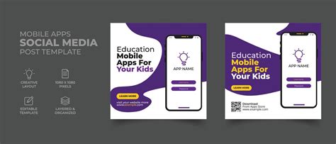 Mobile App Promotion Social Media Post And Web Banner Template 13980119