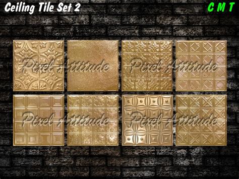 Second Life Marketplace Ceiling Tile Texture Set 2