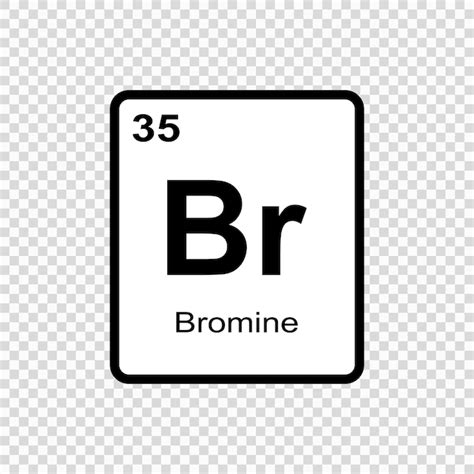Élément Chimique Brome Illustration Vectorielle Vecteur Premium