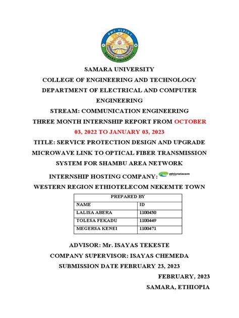 internship report and project at et pdf computer network roaming