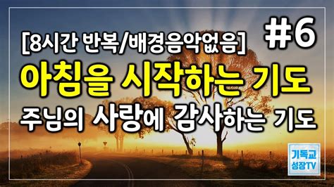 아침을시작하는기도 아침을여는기도 아침기도 배경음악없음 8시간반복 Asmr 기도 하루를바꾸는기도 하루를여는기도 매일기도 주님의사랑에감사하는기도