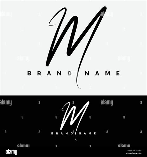 Letter M Signature Logo - Initial Alphabet for M - Handwritten M Logo ...