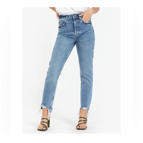 Anine Bing Jeans Anine Bing Sonya Jeans Slim Straight Raw Hem Like