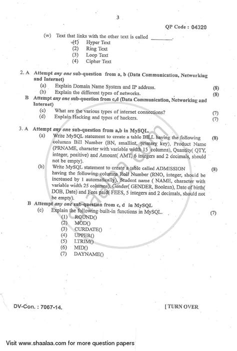 Computer Systems And Applications 2014 2015 Bcom General Semester 5