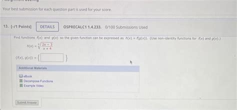 Solved Find Functions F X And G X So The Given Function Chegg