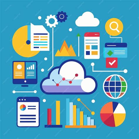 Cloud Computing And Data Analytics Infographic Premium Ai Generated Vector