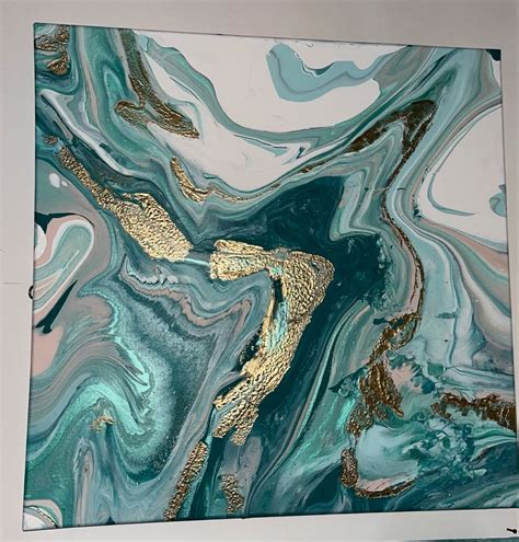 Интерьерная картина в флюидной технике Картины Красочные картины Художественные принты