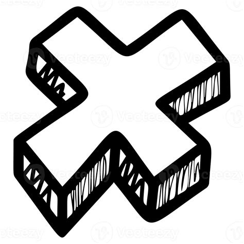 Hand Drawn Arrow Illustration Pointer Isolated Linear Icon PNG