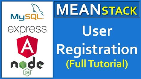 Mean App User Registration And Email Verification Mongodb Expressjs Angular 9 Nodejs Nov
