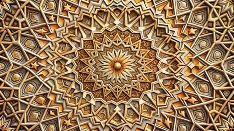 Geometric Echoes A Tapestry Of Interlocking Patterns In 3d Space Generative Ai Stock