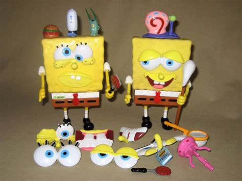 Spongebob Squarepants Switch Em Up Potato Head Figure Playset 2002 Lot