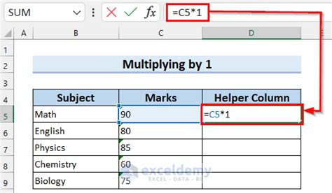How To Convert Entire Column To Number In Excel 9 Methods