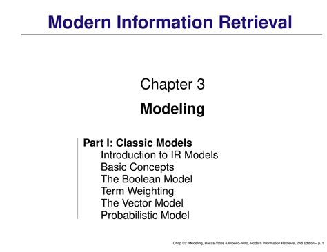 111862 Information Retrieval Techniques Modern Information