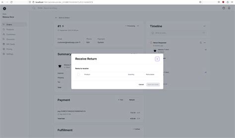 Returns Not Listed In Receive Return Modal · Issue 5263 · Medusajs