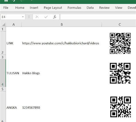 Cara Mudah Membuat Qr Code Di Microsoft Excel Hakko Blogs
