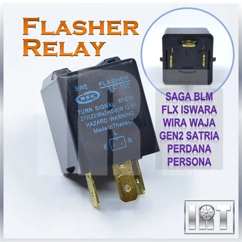 3 Pin BLM Wira Flasher Relay Turn Signal Proton Saga FLX Waja Iswara Gen2 Satria Kereta Lamp