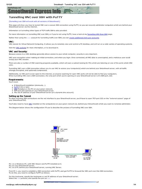 pdf smoothwall tunnelling vnc over ssh with putty dokumen tips