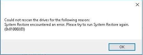 Ways To Fix The Restore Point Could Not Be Created