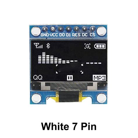 096in Serial 74pin Oled Display Module Ssd1306 Screen Board For Arduino White 7 Pin