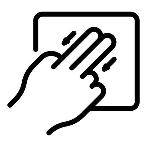 Smart Finger Move Icon Outline Vector Click Button 14982166 Vector Art