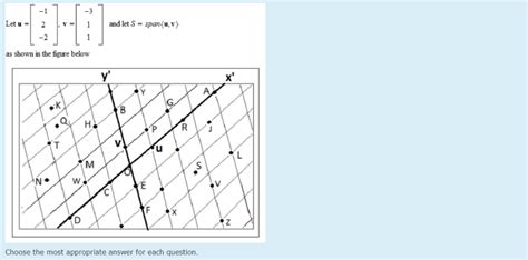 solved 1 3 let u 2 and let s span{u v} v 1 2 1 as