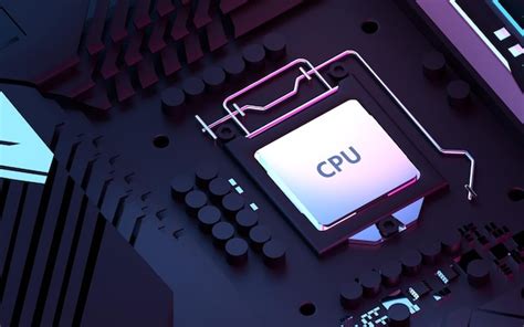 Concepto De Cpu De Procesadores De Computadora Central Render 3d Foto Premium