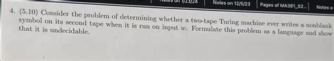 Solved 510 ﻿consider The Problem Of Determining Whether A