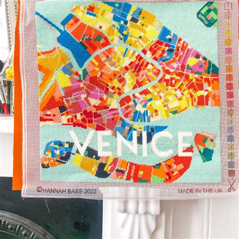 Venice City Map Needlepoint Kit Hannah Bass