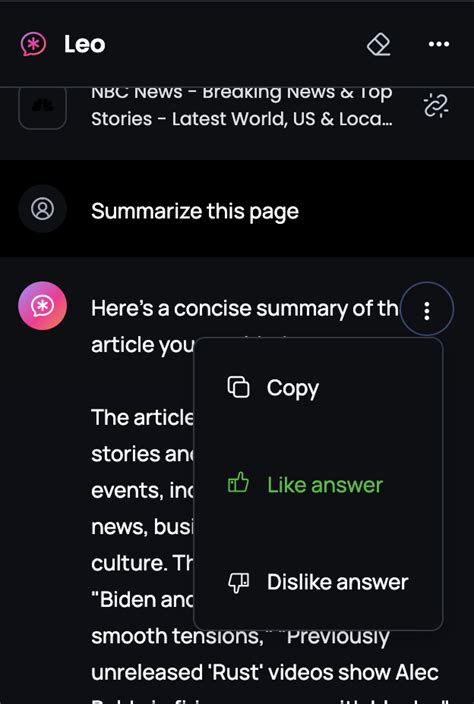 Hues For Both `like Answer` And `dislike Answer` Feedback Menus Are