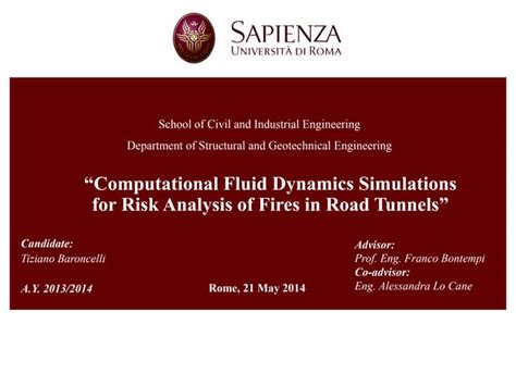 computational fluid dynamics simulations for risk analysis of fires in