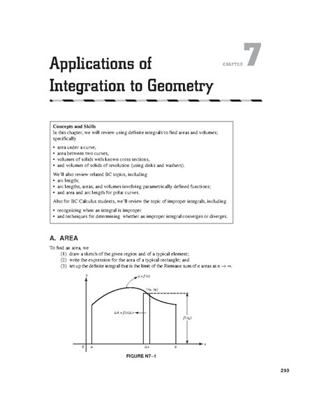 AP Calculus Chapter 7 Applications Of Integration To Gemetry 1 Area 293 A AREA To Find An