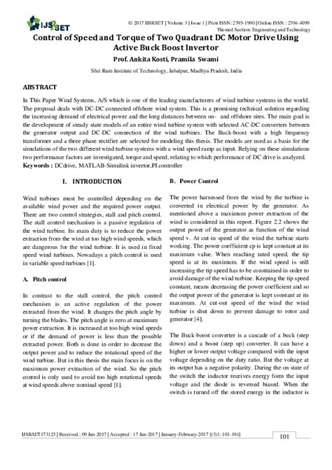 Pdf Control Of Speed And Torque Of Two Quadrant Dc Motor Drive Using Active Buck Boost Invertor