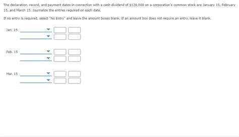 Solved The Declaration Record And Payment Dates In