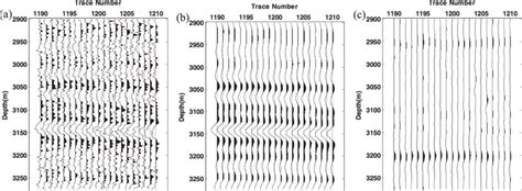 A Part Of The Original Noisy Synthetic Seismic Section B Part Of