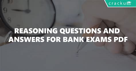Reasoning Questions And Answers For Bank Exams Pdf Cracku