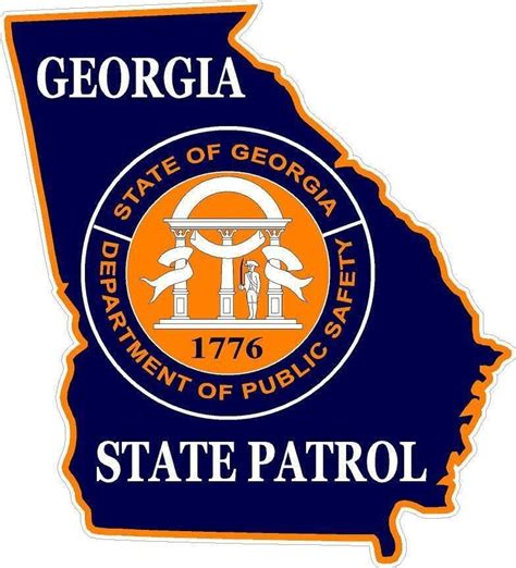 Georgia State Patrol Decal Size In Height Etsy