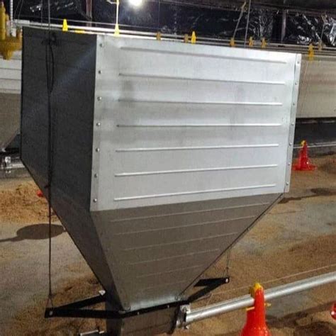 Mild Steel Sliver Industrial Feed Hopper For Feeding Industry Weight
