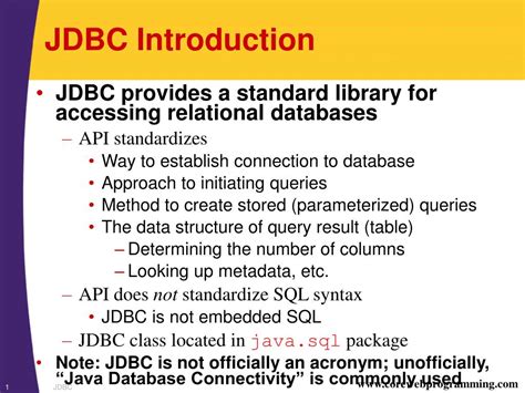 ppt jdbc introduction powerpoint presentation free download id 5156122